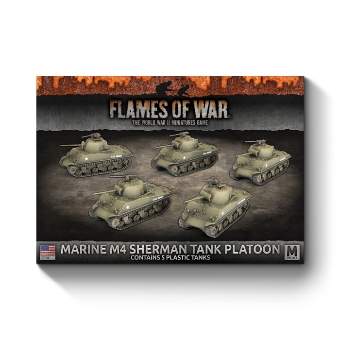 Marine M4 Sherman Platoon - Flames of War: Pacific - Gale Force 9