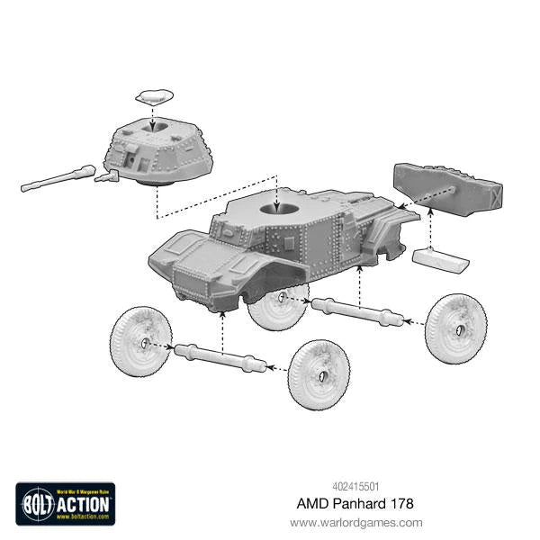 Warlord Games Panhard 178 Armoured Car - French Army - Bolt Action ...