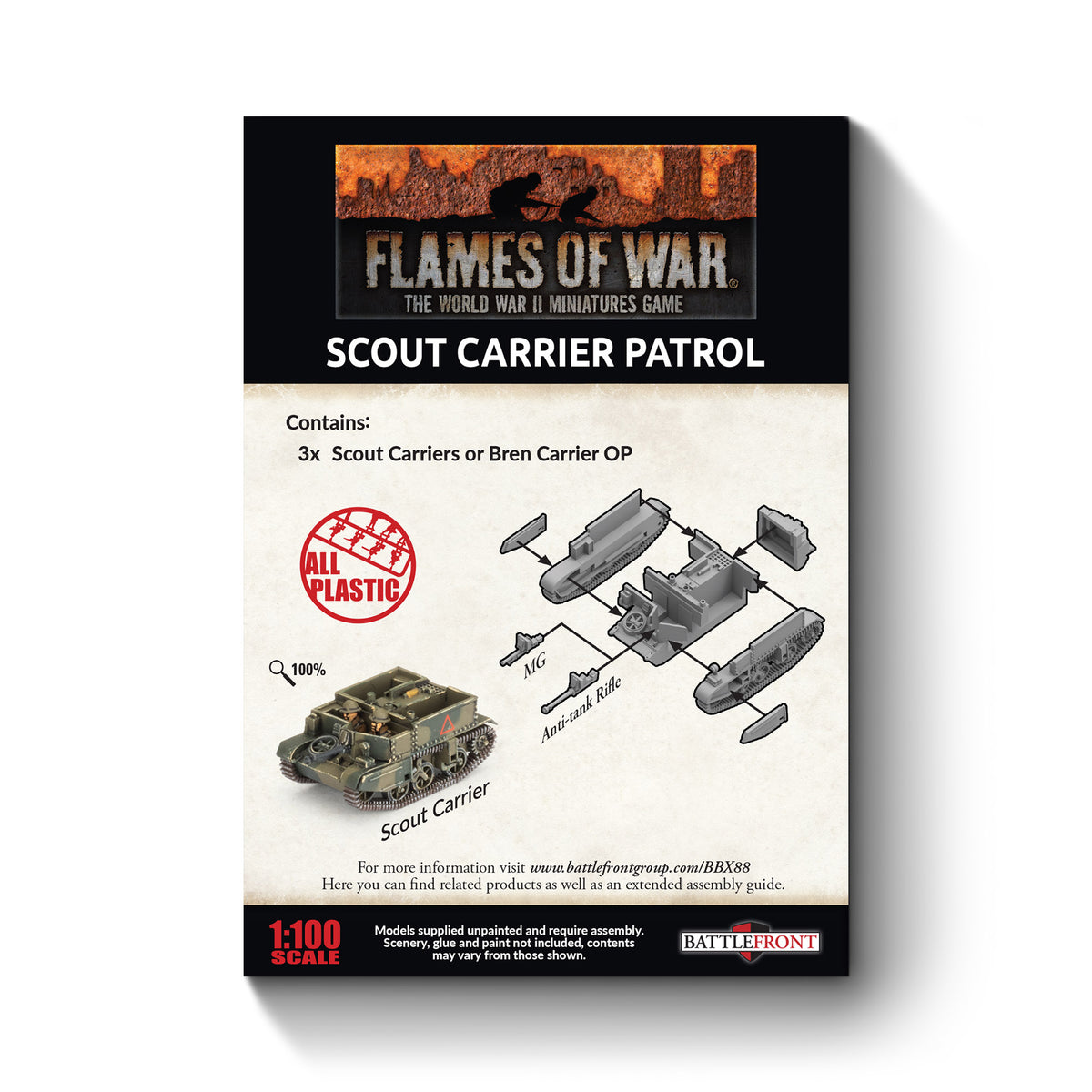 Scout Carrier Platoon (x3 plastic) - Flames of War - Early War