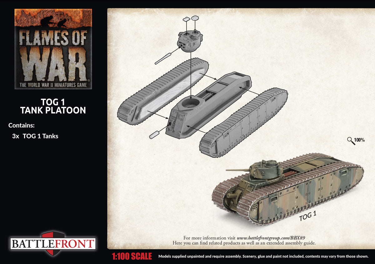 TOG I Tank Platoon (x3) - Flames of War - Early War