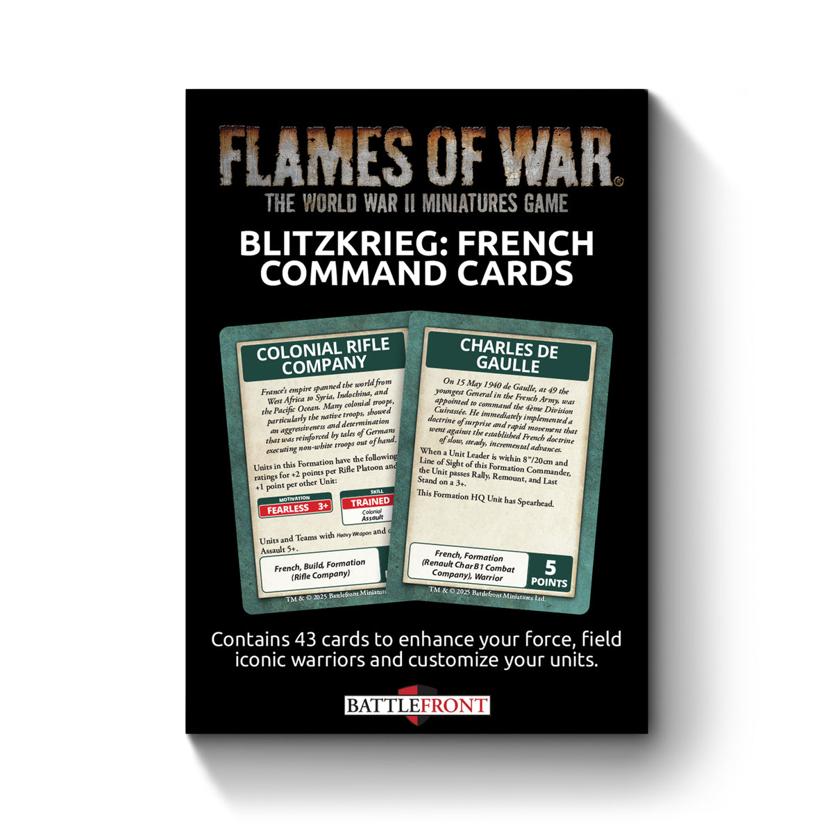 Blitzkrieg French Command Cards (x43 Cards) - Limited Edition - Flames ...