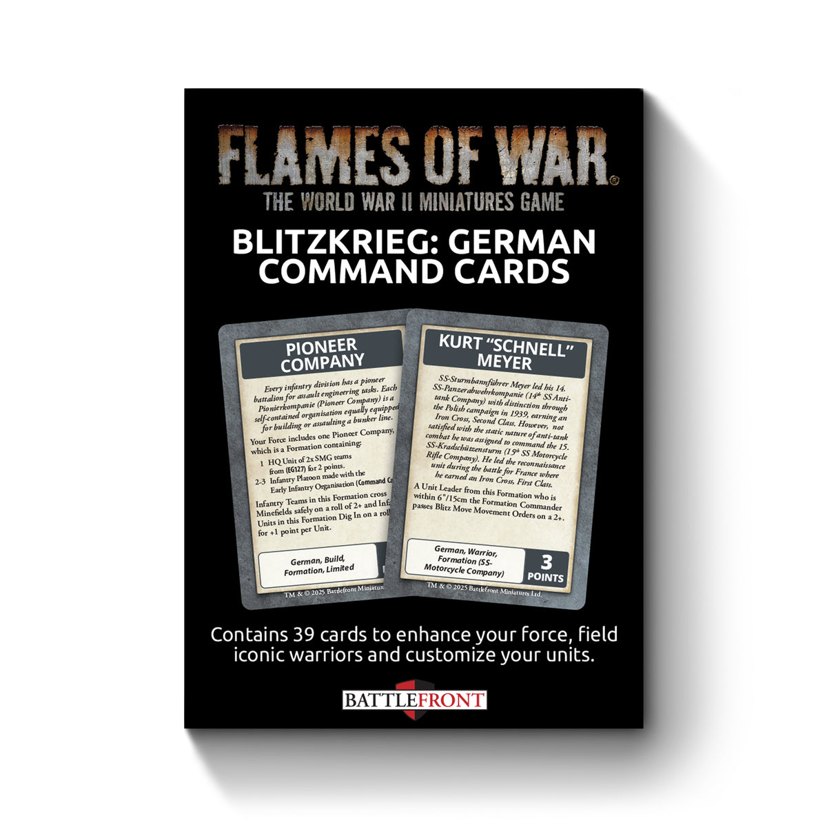 Blitzkrieg German Command Cards (x39 cards) - Limited Edition - Flames ...