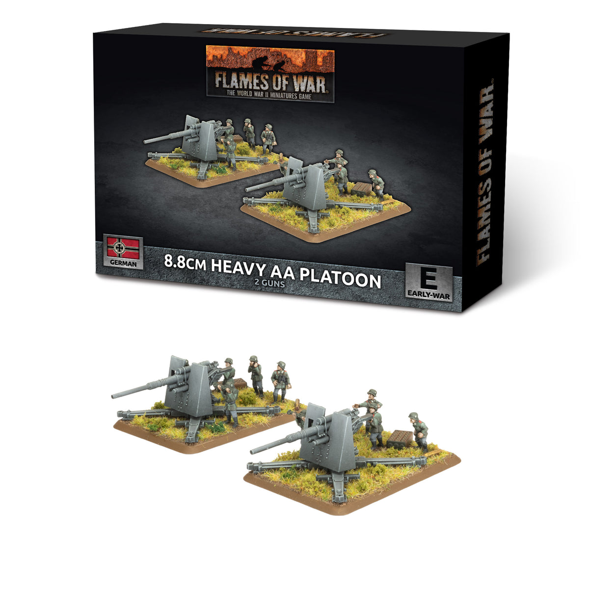 8.8cm Heavy AA Platoon (Early) (x2 guns Plastic) - Flames of War ...