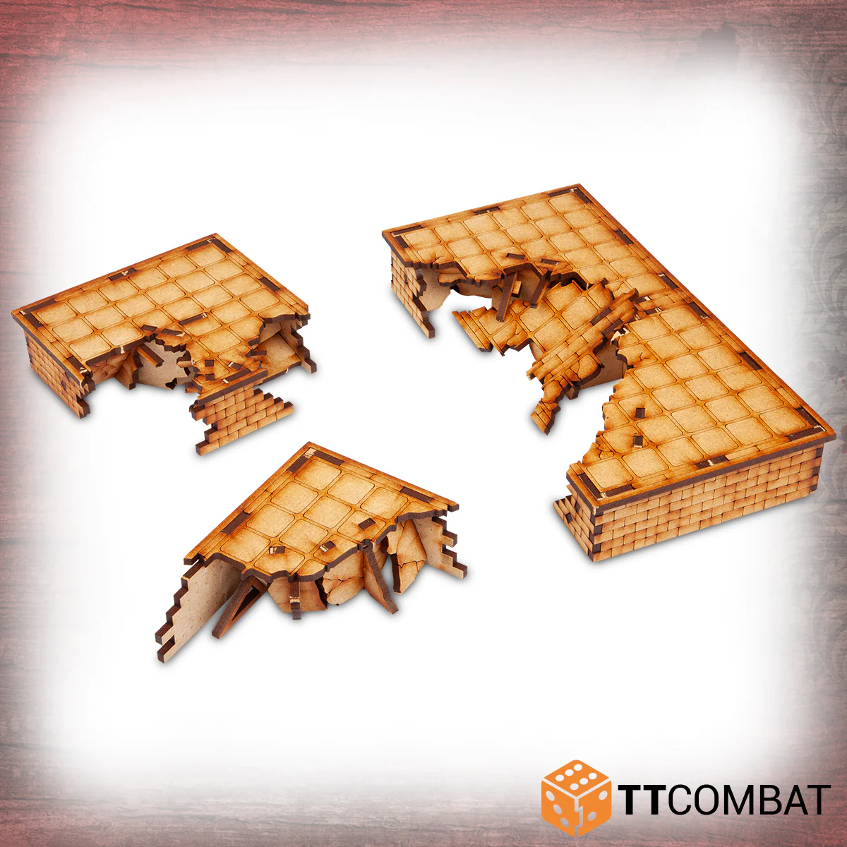 Small Ruined Streets MDF Scenery