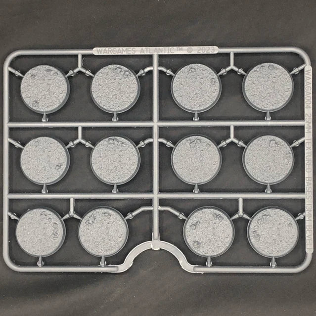25mm Textured Bases (3mm Bevel)