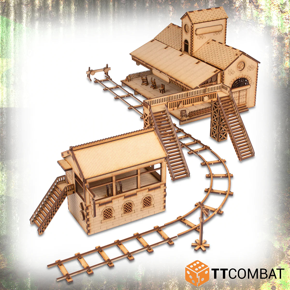 25mm City Train Station MDF Scenery