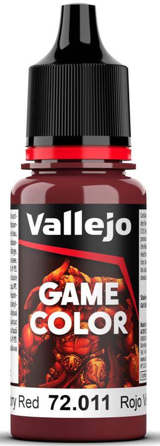 Vallejo Gory Red 17ml - Game Colour - Acrylic Paint - VAL72011