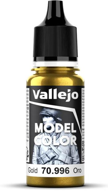 Vallejo Metallic Gold 17ml - Model Colour - Acrylic Paint - VAL70996