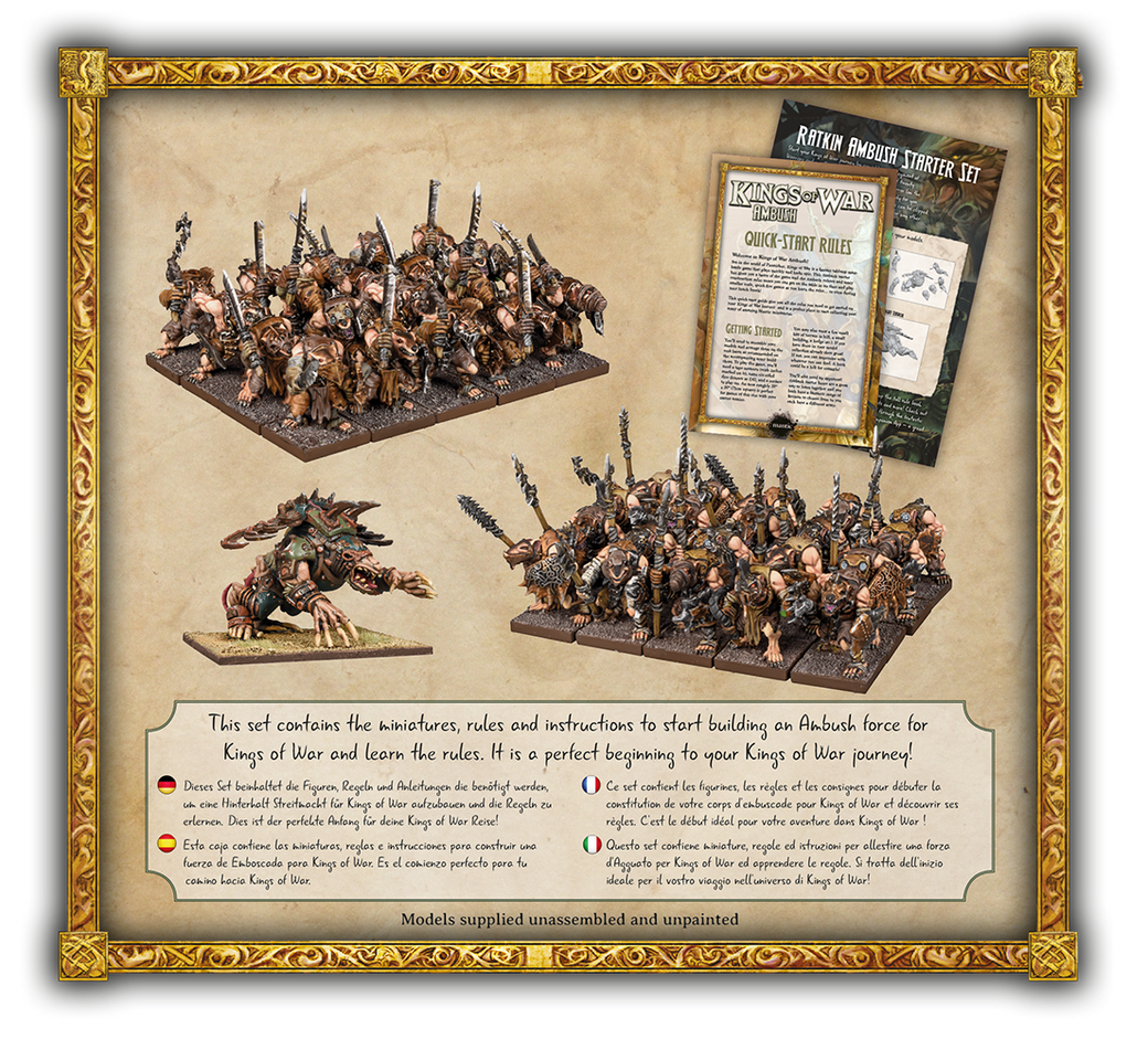 Ratkin Ambush Starter Set - Kings Of War Ambush - Mantic Games