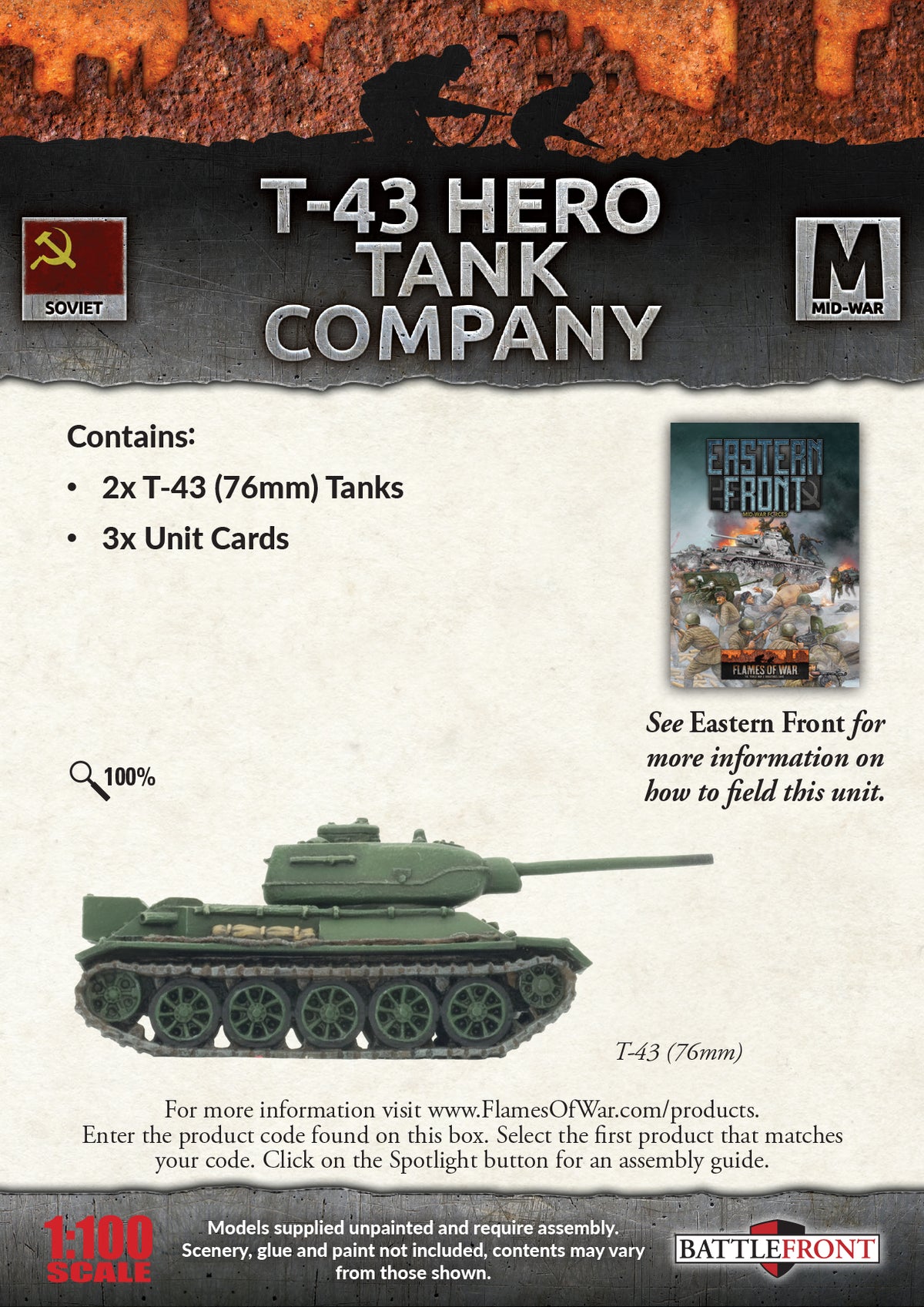 T-43 Tank Company - Soviets - Flames Of War