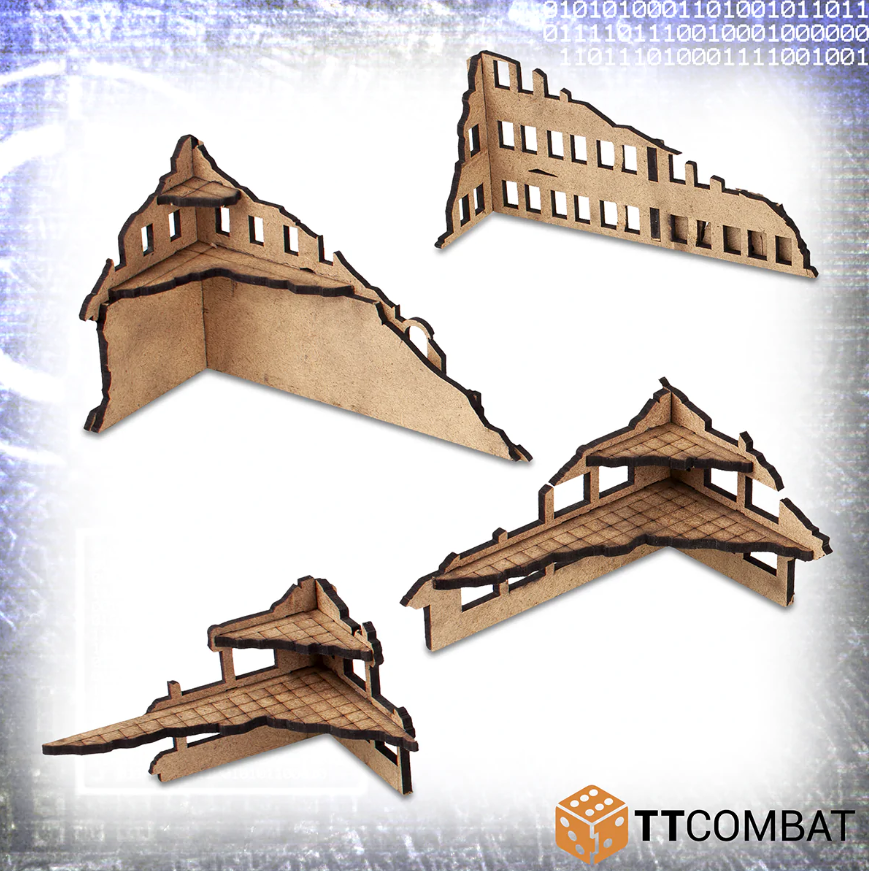 City Ruins - Sci-fi X - TT Combat MDF Scenery