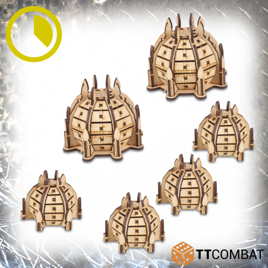 Mecharium Radar Domes - Sci-fi Gothic - TT Combat