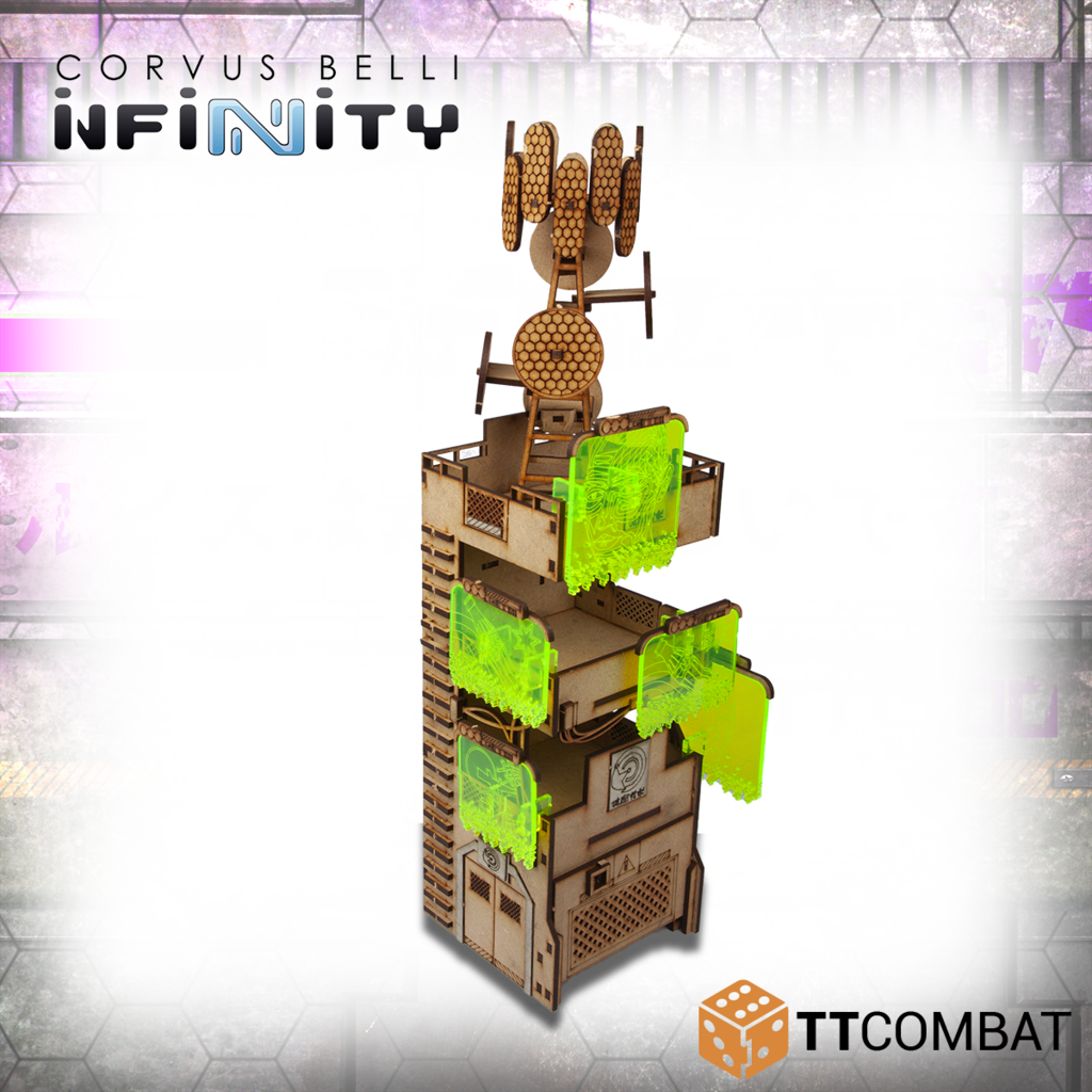 TT Combat Comms Tower - Sci-fi Utopia - MDF Scenery - TTSCW-SFU-076