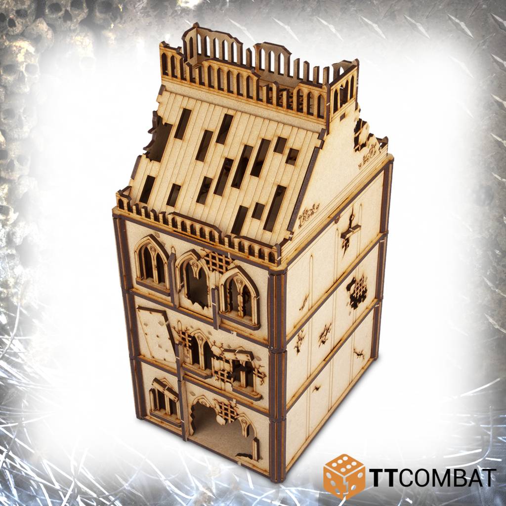 TT Combat Damaged Gothic Brownstone - Sci-fi Gothic - MDF Scenery ...