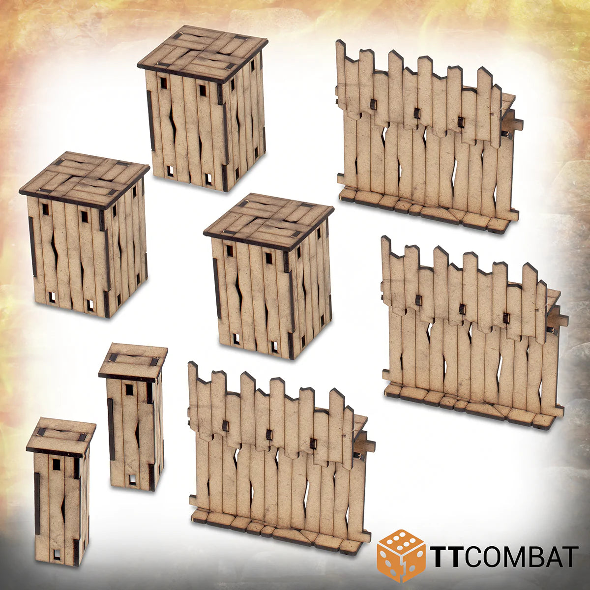 TT Combat Savage Domain: Palisade Walls - Fantasy Realms - MDF Scenery ...