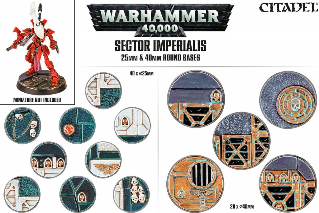 Citadel Sector Imperialis 25, 40mm Round Bases Warhammer 40k - 99120199040