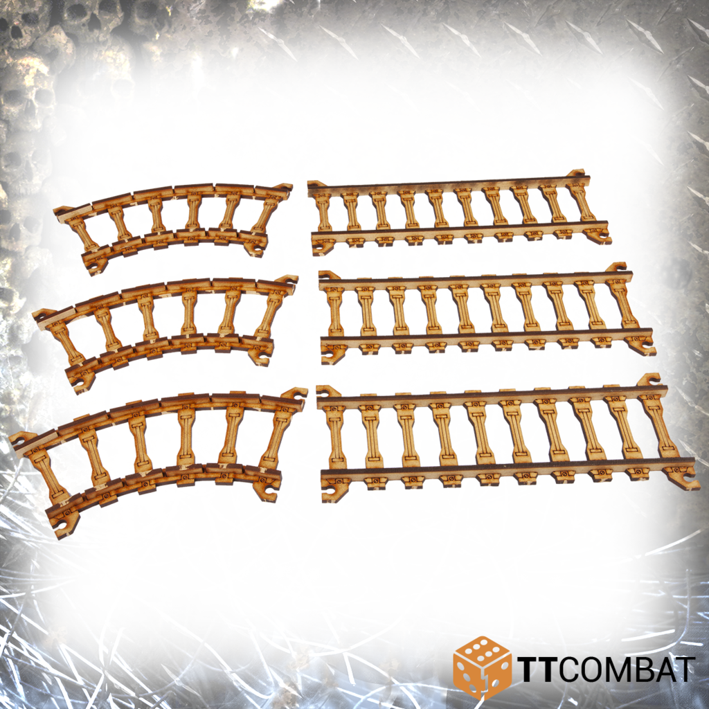 TT Combat Gothic Train Tracks - Sci-fi Gothic - MDF Scenery - TTSCW-SFG-073